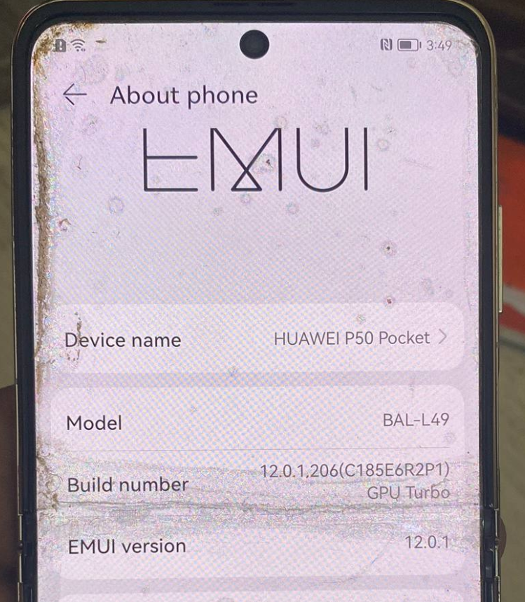 BAL-L49 HUAWEI P50 POCKET ID REMOVE