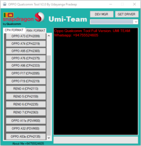 UMI TEAM OPPO QUALCOMM TOOL V2.0 Free - Eazy share