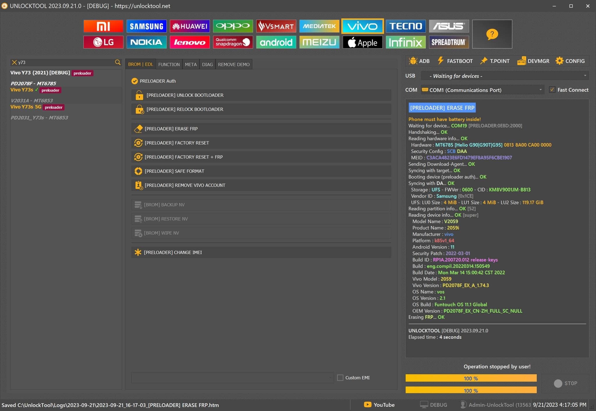 VIVO Y02 V2236 PD2236DF dump unlocktool dead boot repair